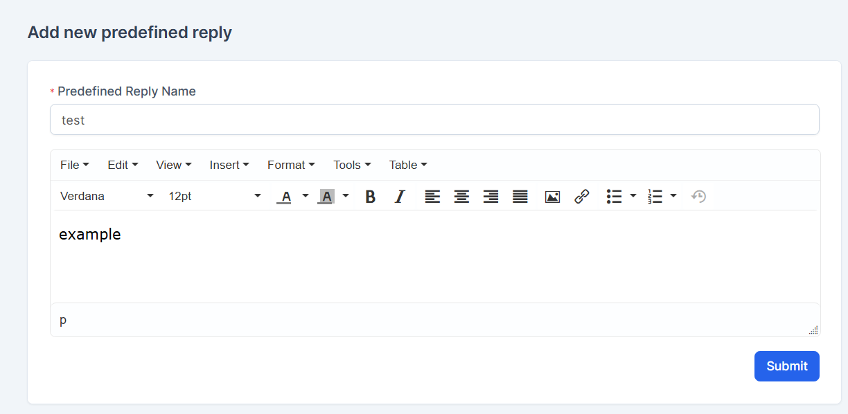 How To Create A Predefined Reply